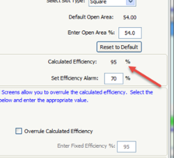 Screen Efficiency and Screen Size Adjustments